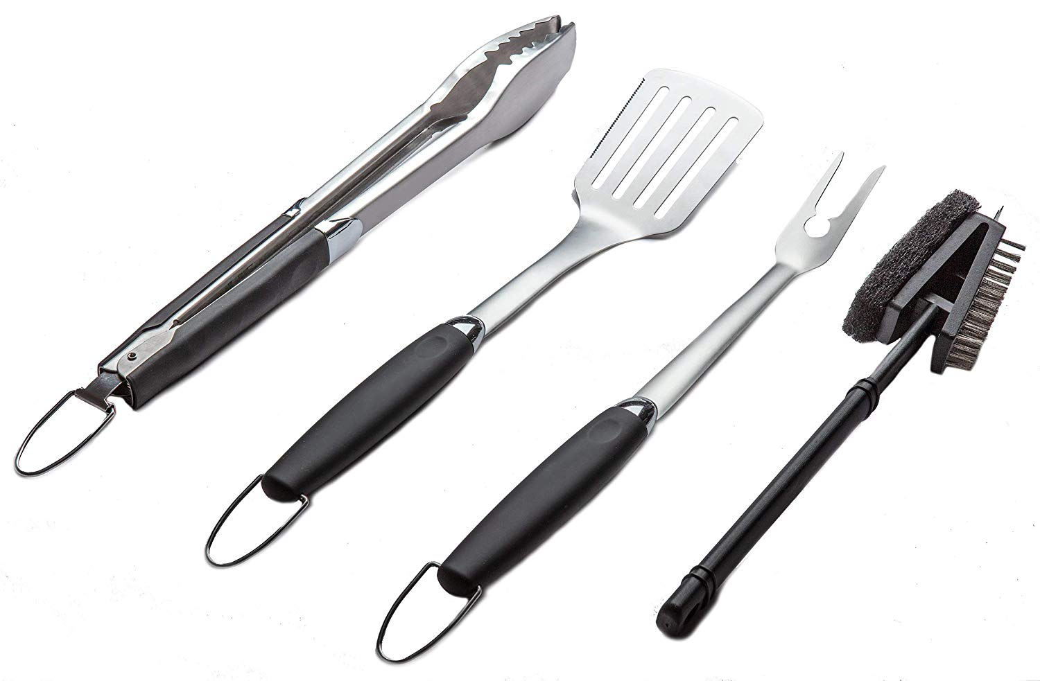 Heavy Duty 4 Piece Stainless Steel Barbecue Grill Tool Set For Indoor Heavy Duty 4 Piece Stainless Steel Barbecue Grill Tool Set For Indoor