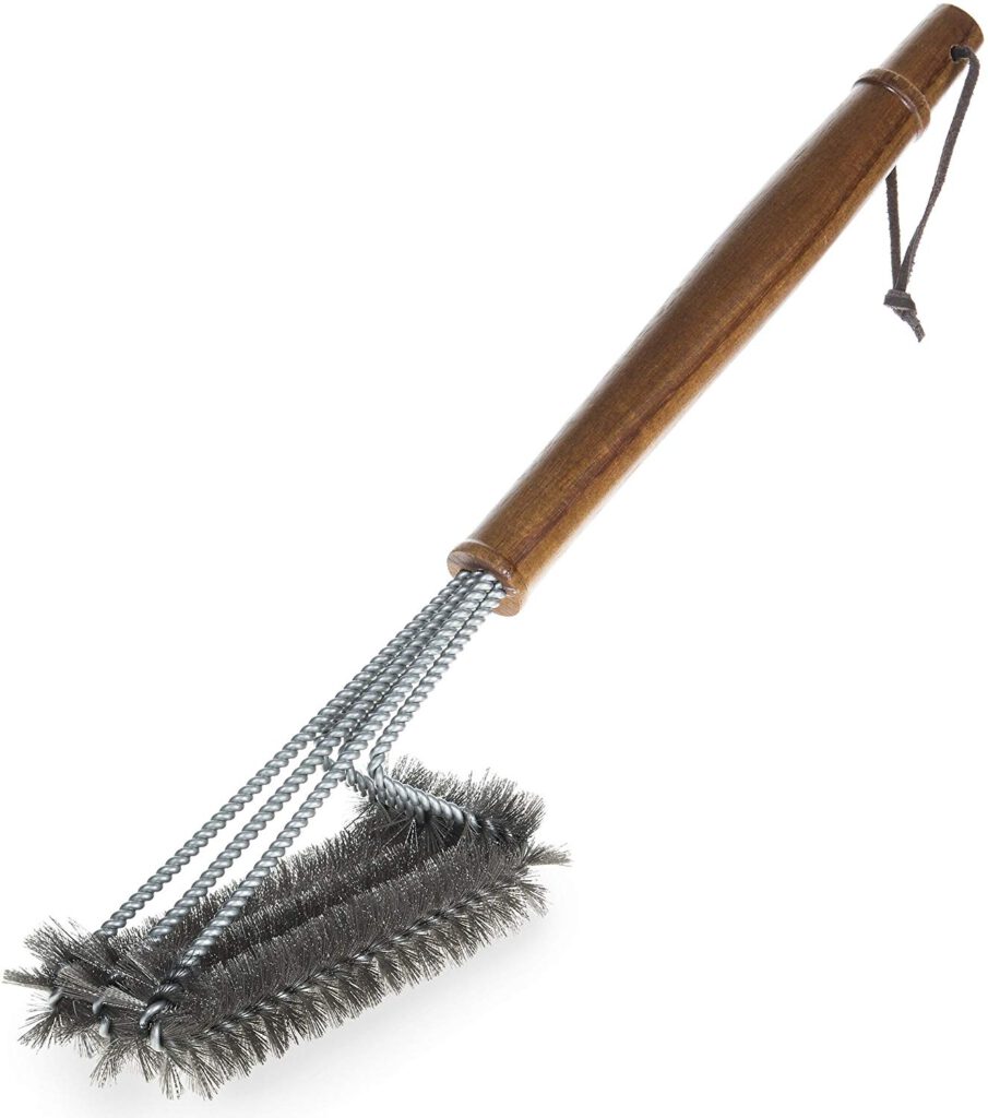 Grill Brush – Cleans All Angles, Extended, Large Wooden Handle and ...