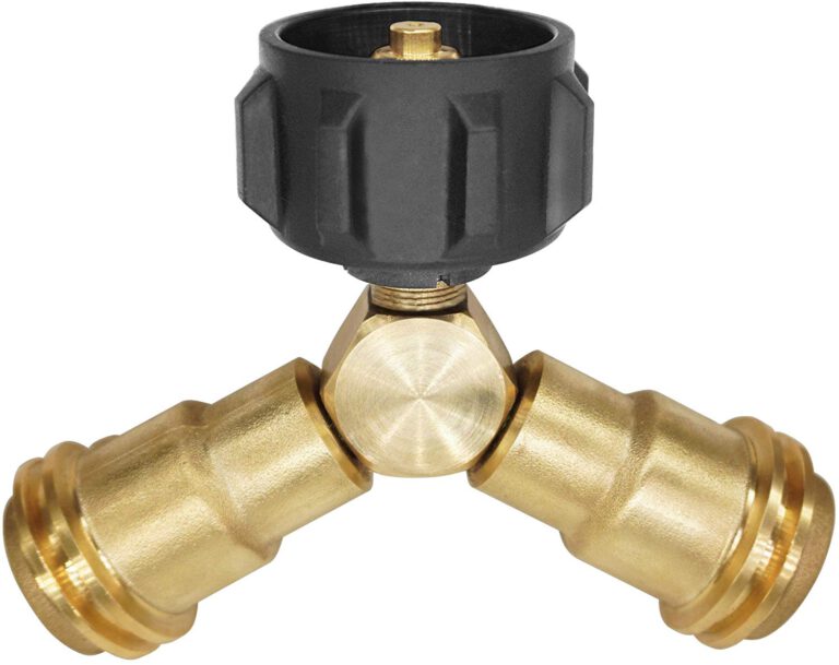 Propane Splitter, Propane Tank Y Splitter Adapter with Valves, 2 Way LP ...