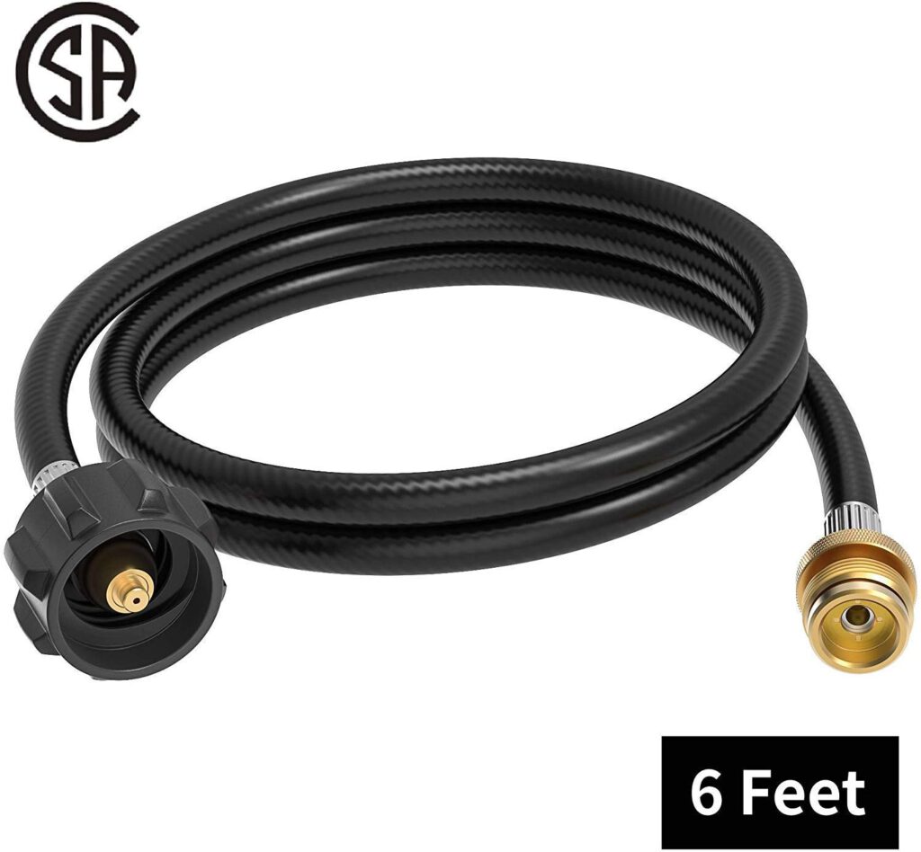 6 ft Propane Adapter Hose 1lb to 20lb, Weber Q1200, Q1000 Gas Grill ...