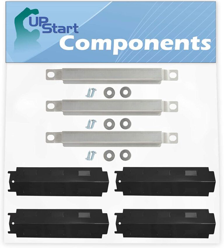 3 BBQ Grill Burner Crossover Tube & 4 Heat Shield Plate Tent ...