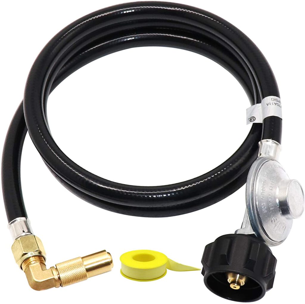 5 Feet Low Pressure Propane Regulator and Hose,QCC1 Universal Grill ...